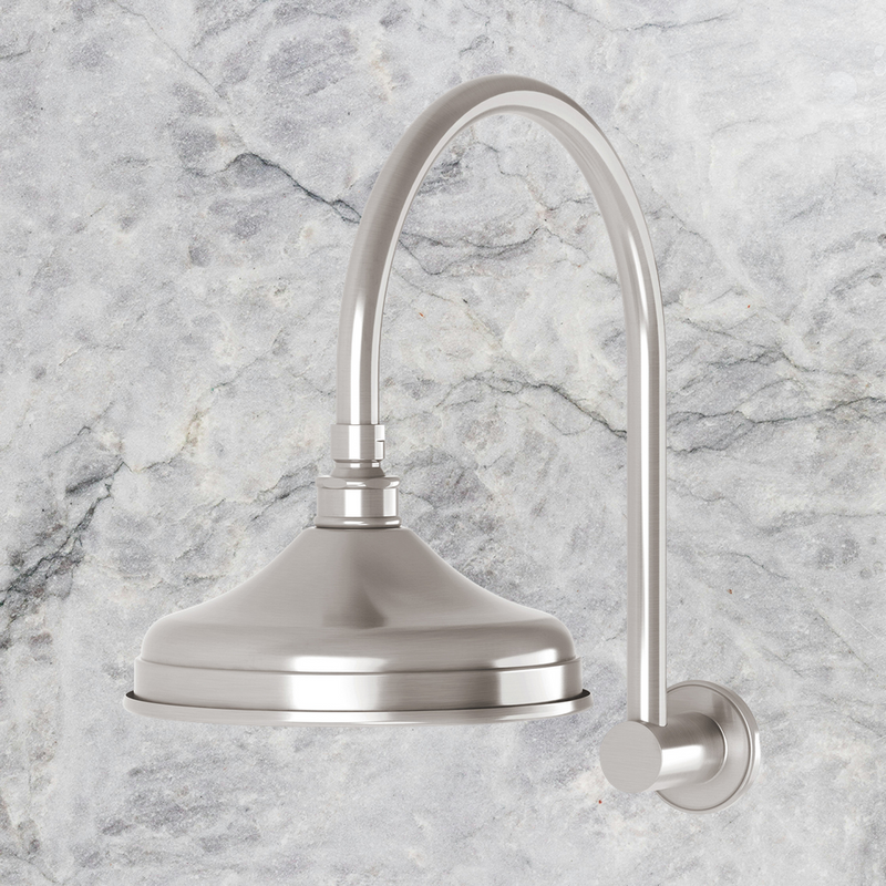 Phoenix Nostalgia Vintage Shower Arm & Rose Brushed Nickel – Buildmat
