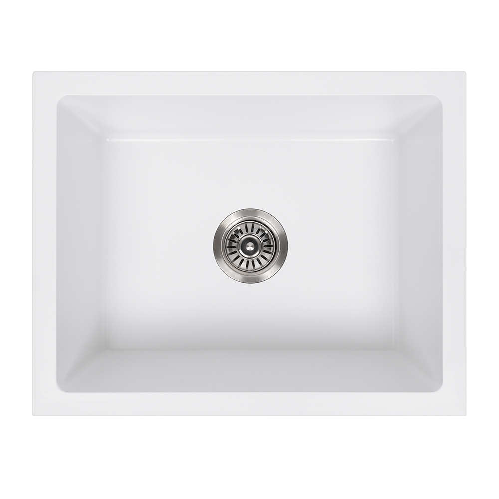 Kenneth 540x430 White Granite Square Single Bowl Sink – Buildmat