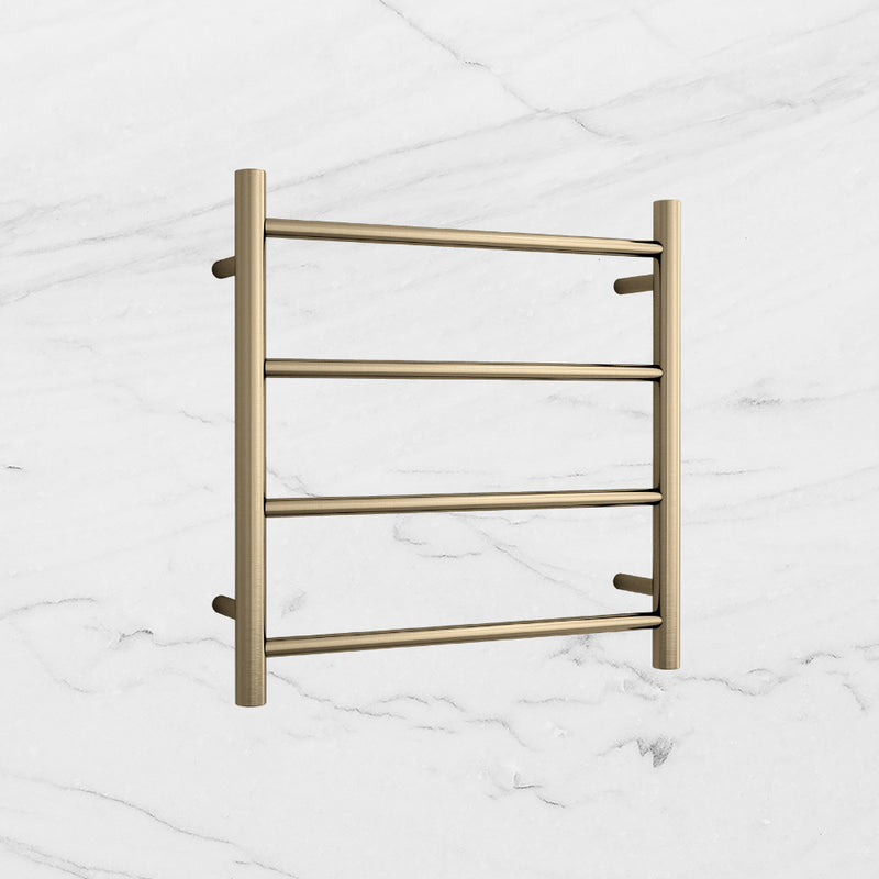 Thermogroup Round Ladder Heated Towel Rail Brushed Brass Gold – Buildmat