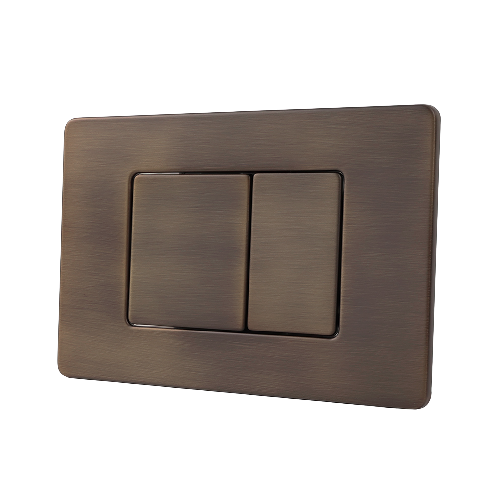 Alma Gregor Square Toilet Flush Plate Button Vintage Brass – Buildmat