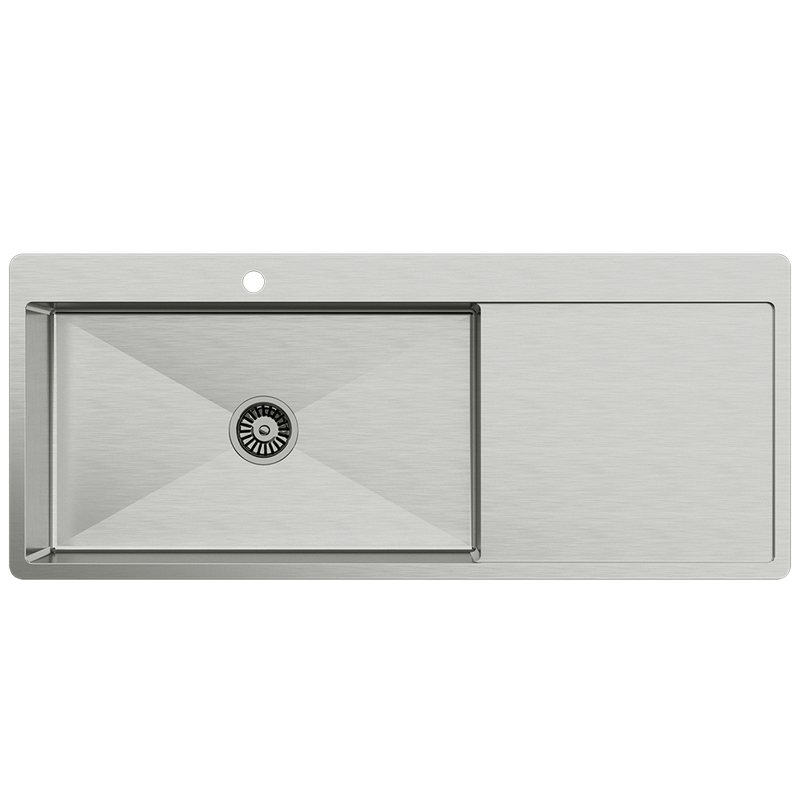 Jayden 1200x500 Single Bowl Tap Landing with Right Drain Board Sink ...
