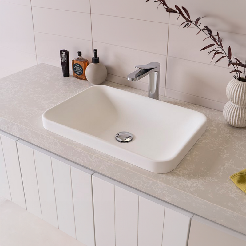 ADP Pride Matte White Semi-Inset Basin – Buildmat