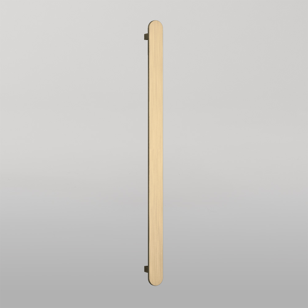 Thermogroup Flat Pill 12V Vertical Single Heated Towel Rail Brushed ...