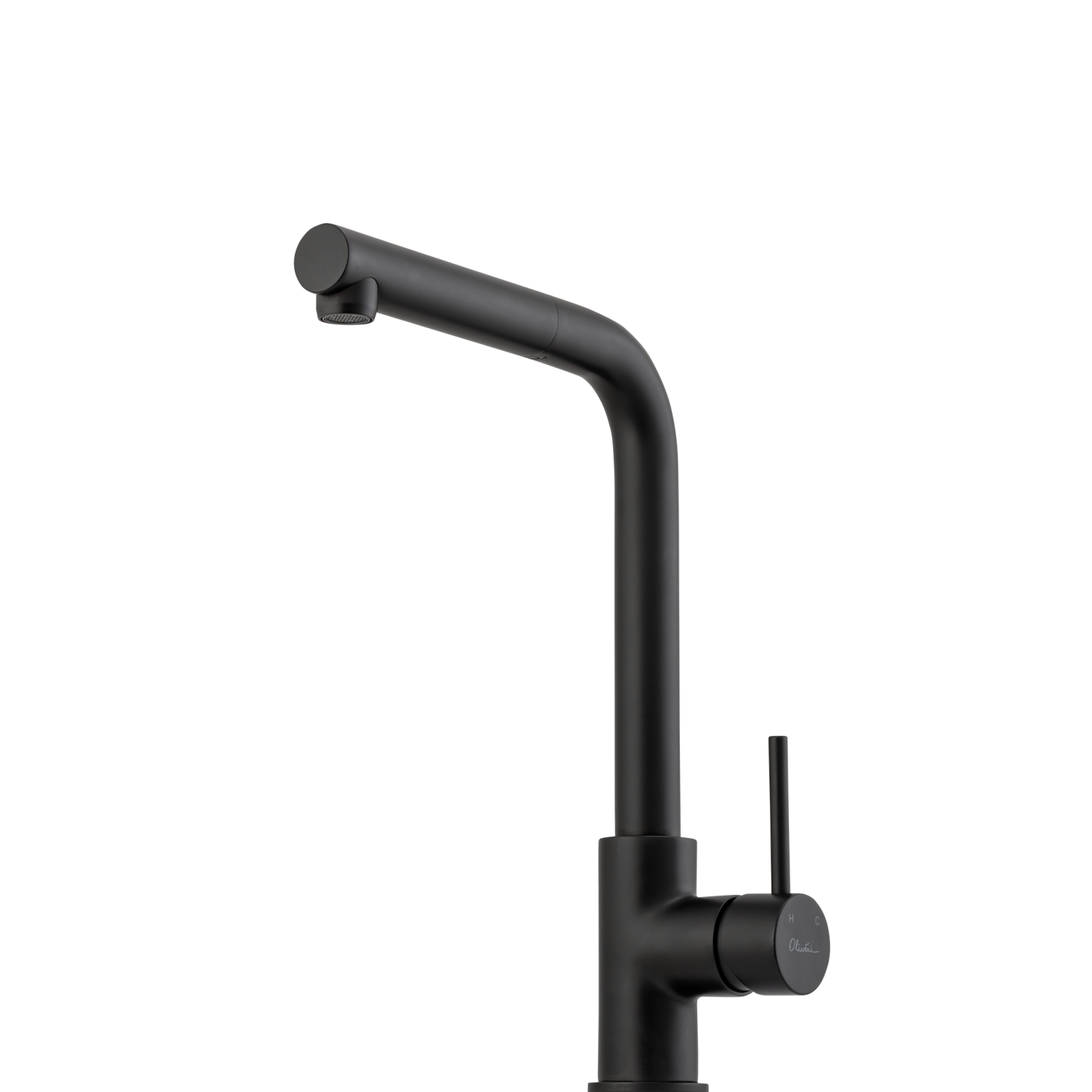 Oliveri Venice Pull Out Right Angle Mixer Matte Black – Buildmat
