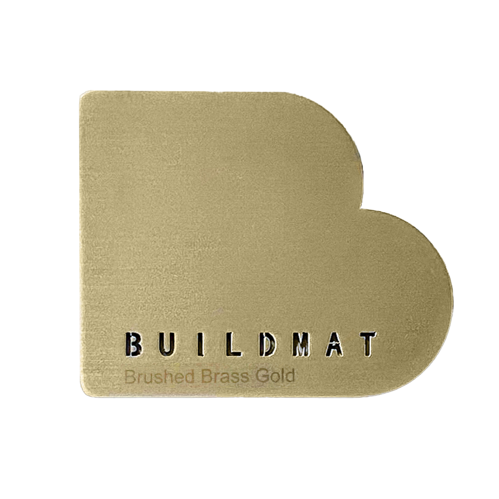 Buildmat Tapware Colour Sample Brushed Brass Gold