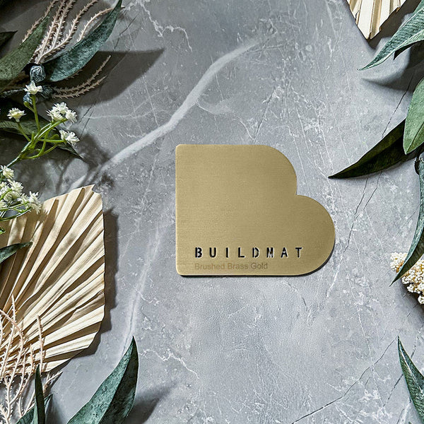 Tapware Colour Sample Brushed Brass Gold – Buildmat