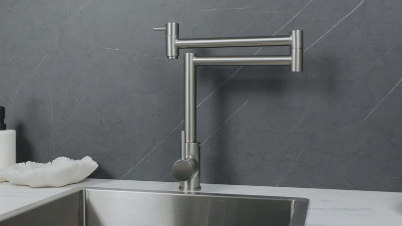 Barbara Bench Pot Filler Brushed Nickel – Buildmat