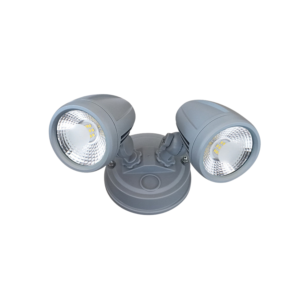 Telbix Illume Twin Exterior Spot Silver – Buildmat